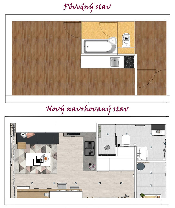 Garsónka po rekonštrukcii